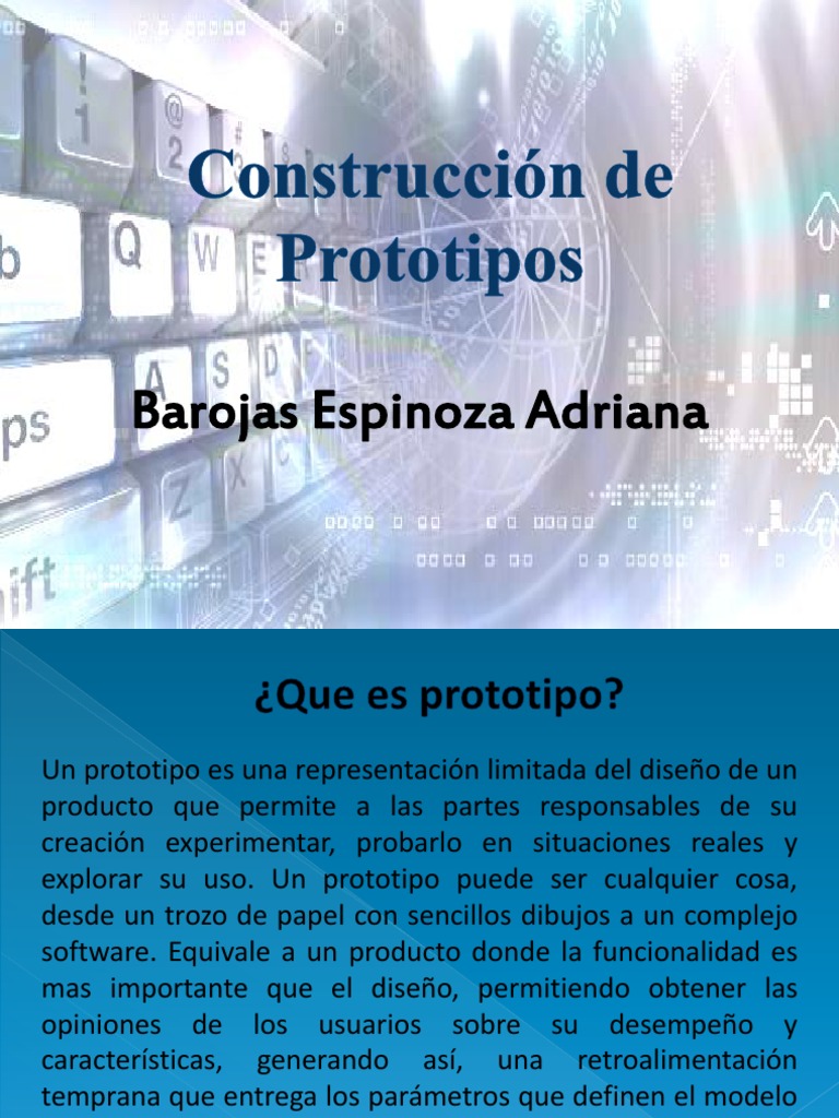 Modelo Construcción de Prototipos | PDF | Ingeniería de software | Software