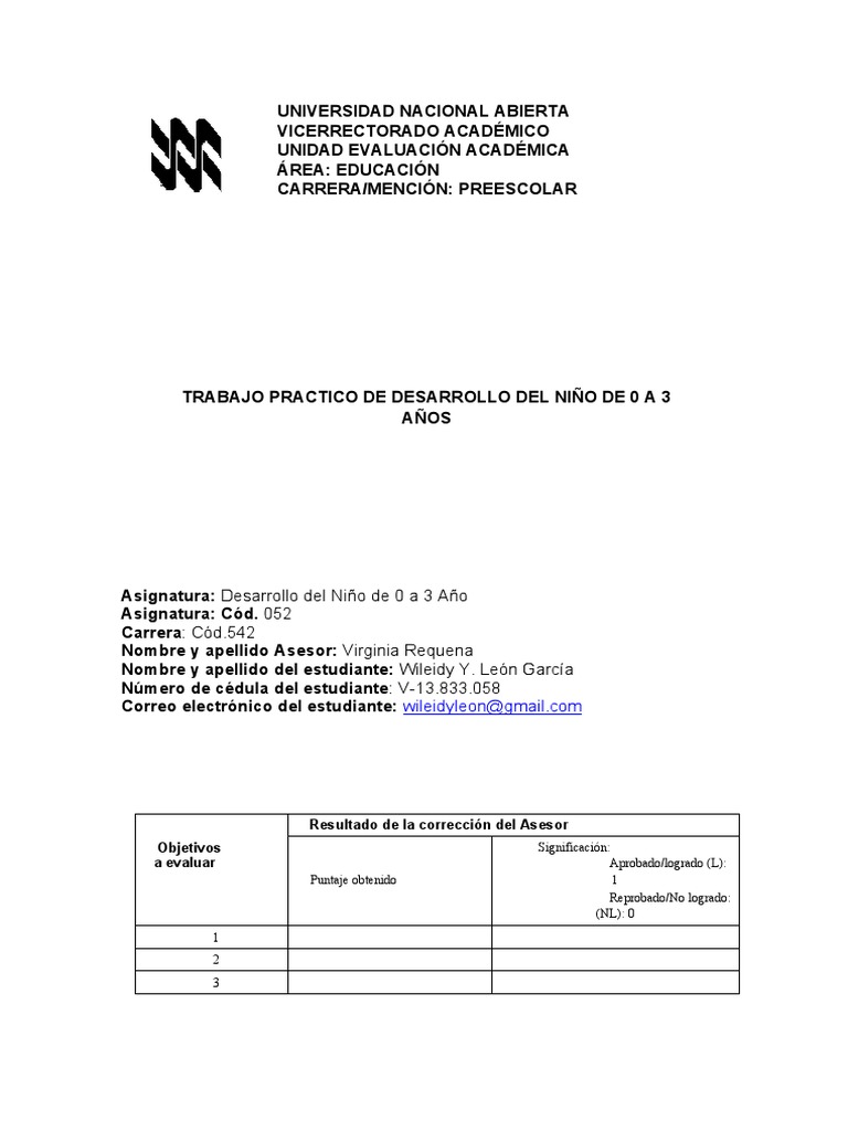 Trabajo de Los Obj. 2 y 3 de La 052 | PDF | Evaluación | Aprendizaje