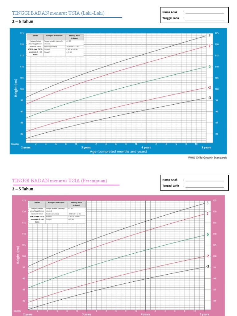 format grafik pertumbuhan anak | PDF