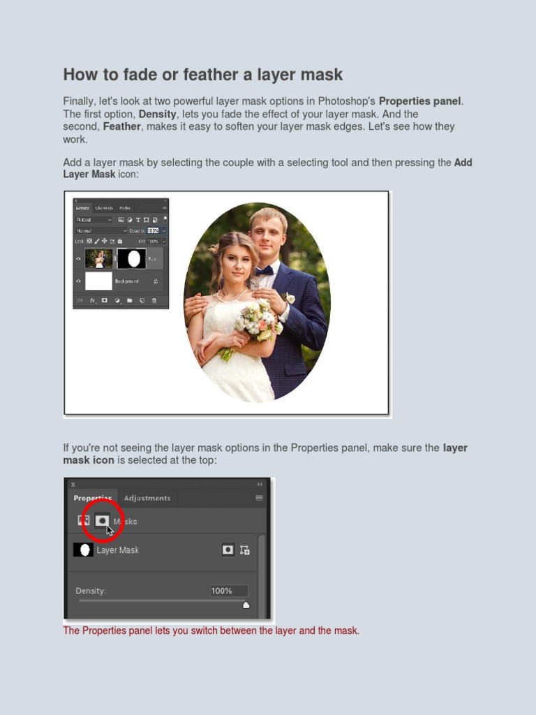Fade and Feather Layer Masks in Photoshop | PDF