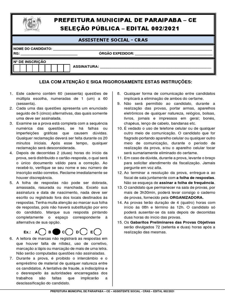 Assistente Social Cras | PDF