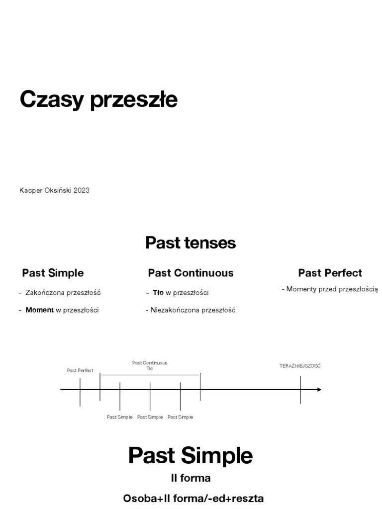 Czasy Przeszłe Notatki | PDF
