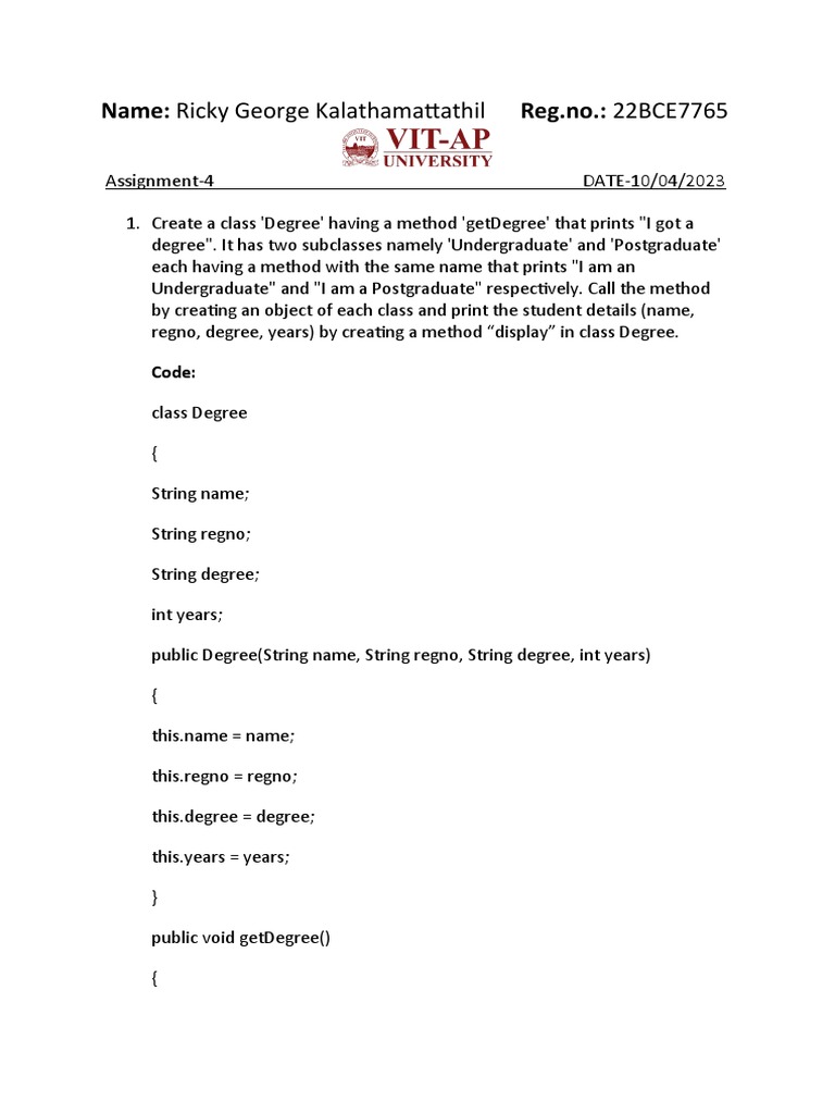 Assignment 4 Pdf Programming Paradigms Computer Science