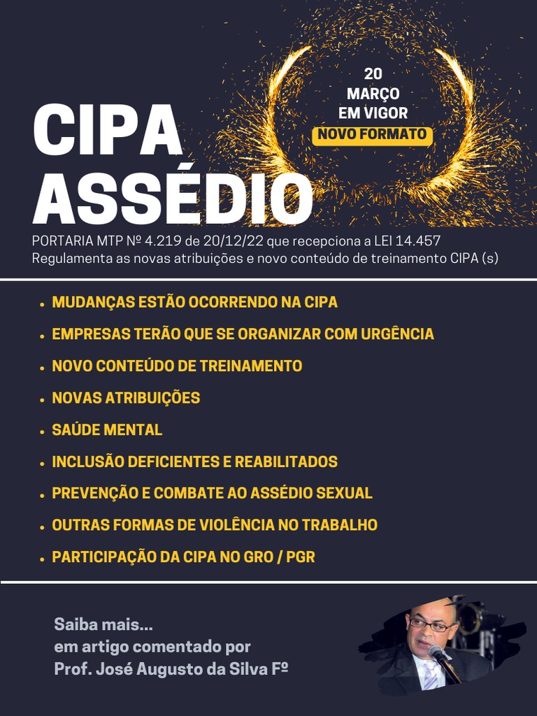 CIPA - COM ASSÉDIO | PDF | Desenvolvimento profissional | Pedagogia