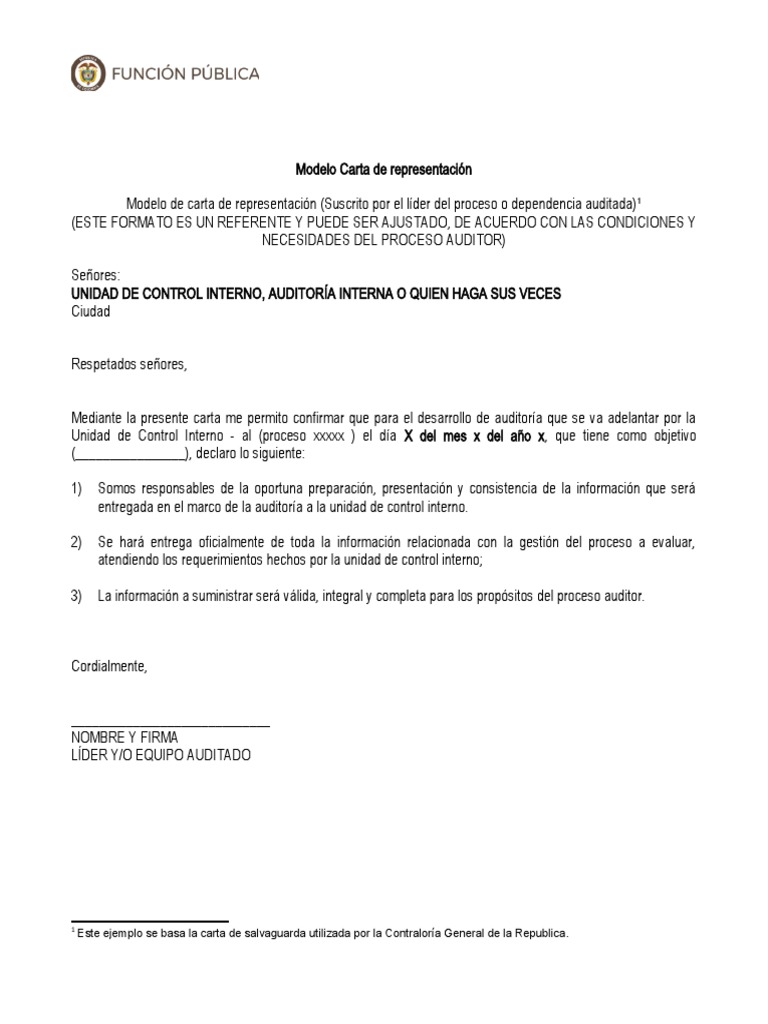 Modelo Carta Representación | PDF