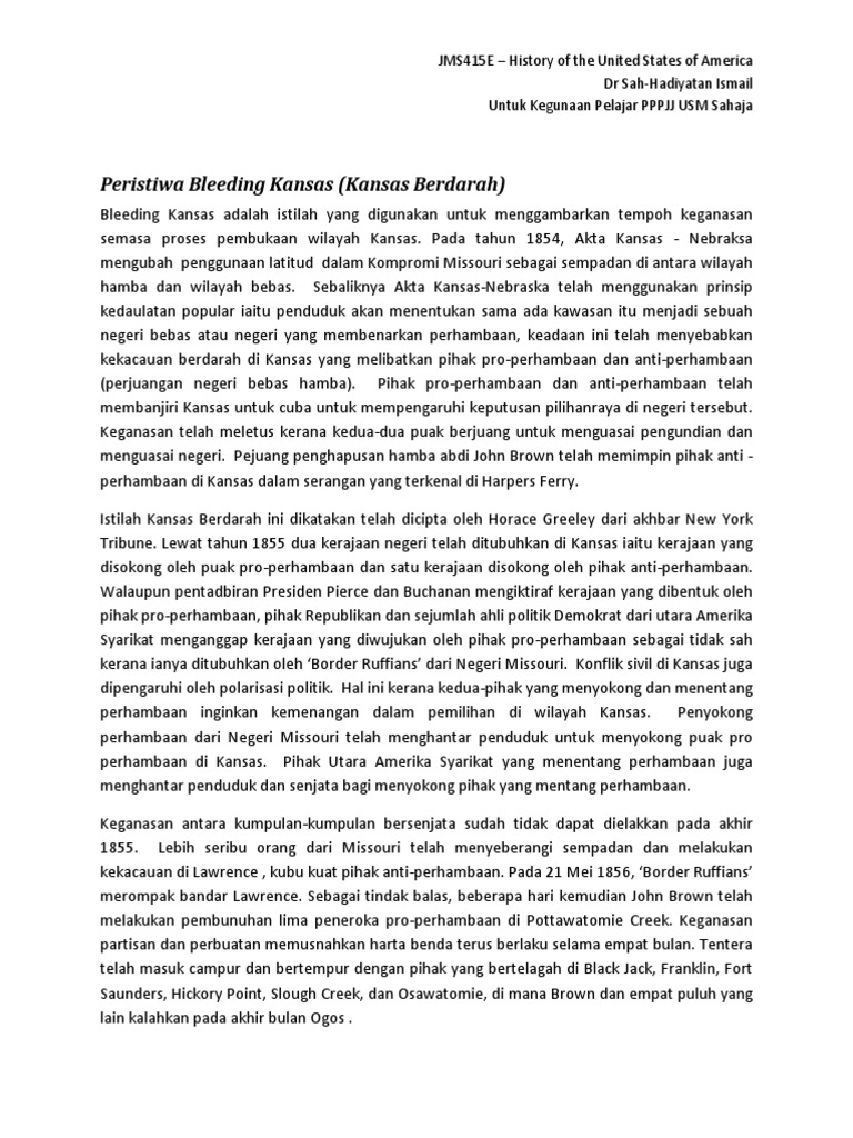 Bleeding Kansas | PDF