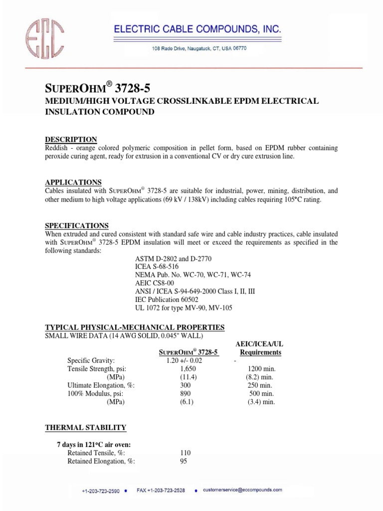 ERI-3728-5 - Data Sheet - ECC | PDF | Extrusion | Materials