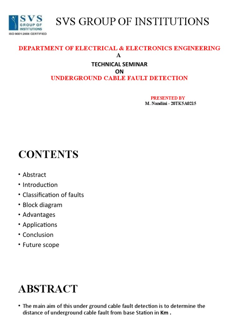 Svs Group of Institutions: Department of Electrical & Electronics Engineering | PDF | Electrical ...