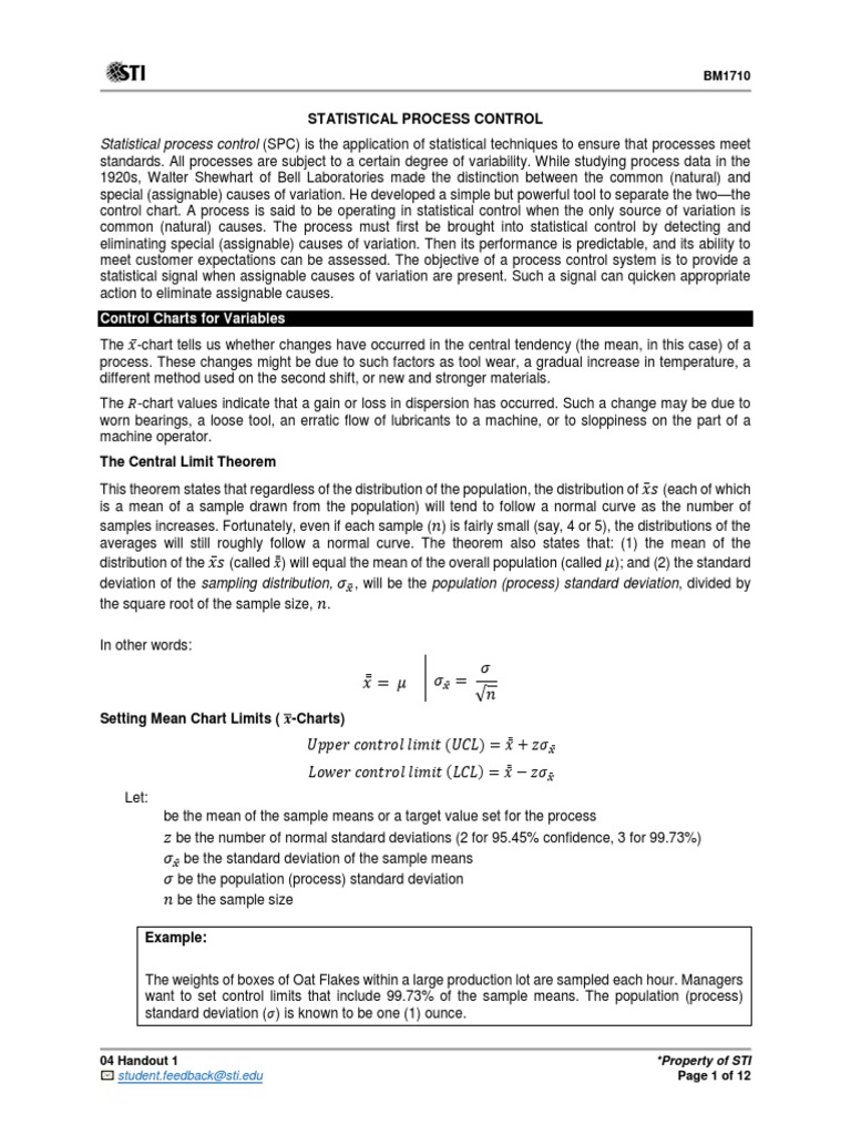 04 Handout 1 | PDF | Statistics