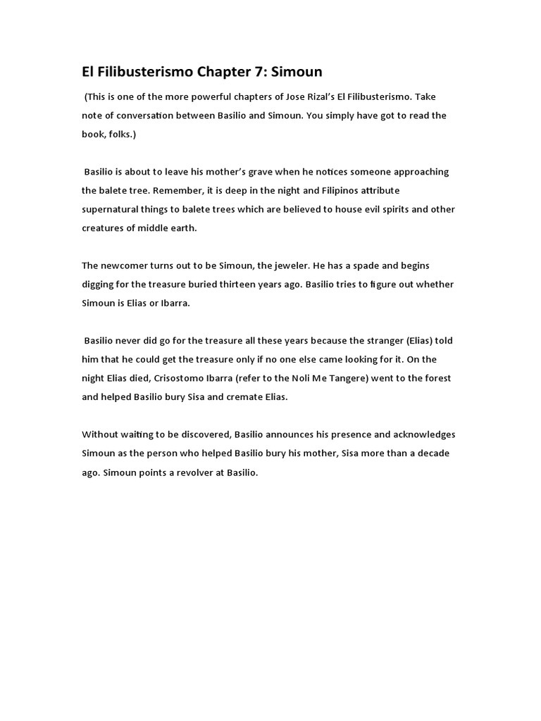 El Fili Chapter 7 Synopsis | PDF