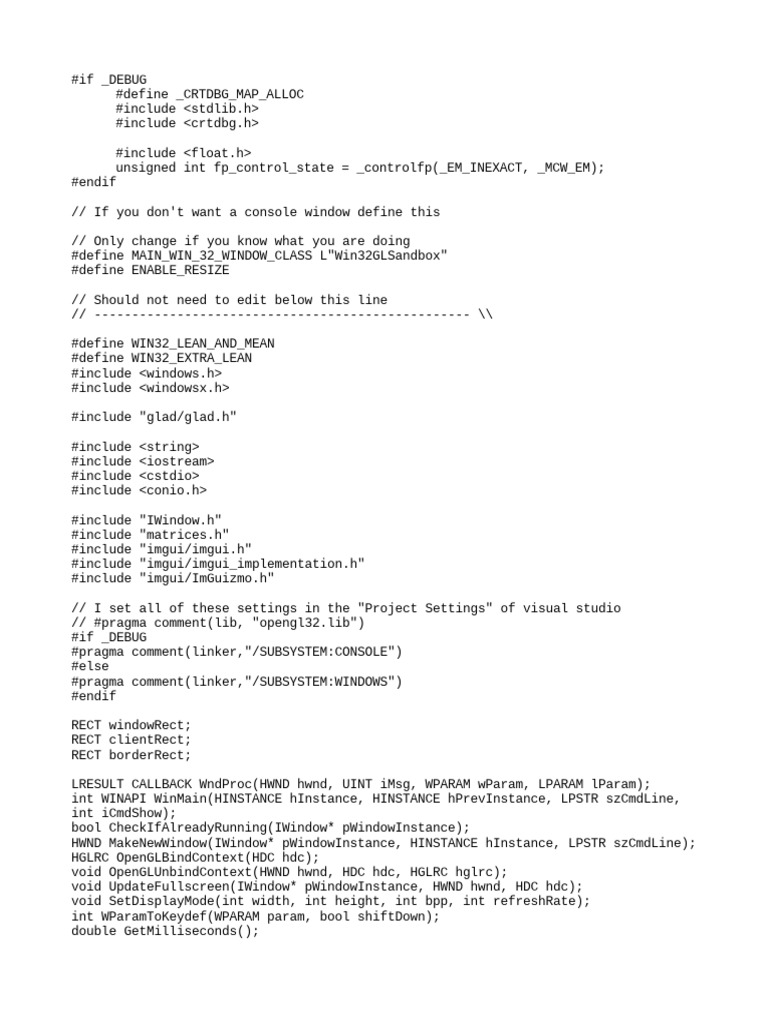Win32 OpenGL Window Setup Guide | PDF | Teaching Methods & Materials