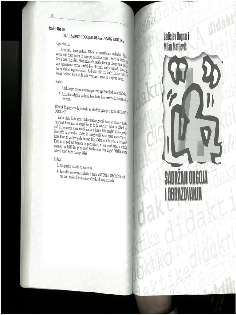 Bognar, L., Matijević, M. (2005) Didaktika - Poglavlje - Sadržaji Odgoja I Obrazovanja | PDF