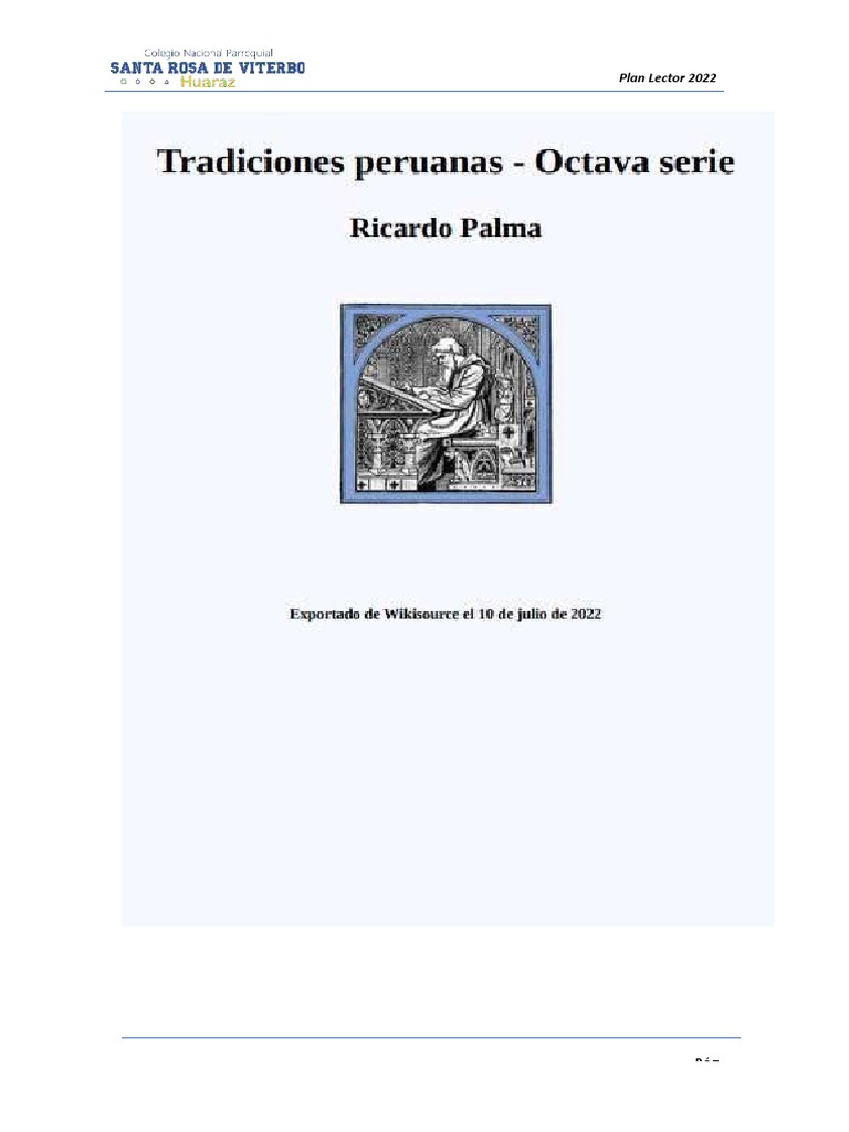 Plan Lector - Tradiciones Peruanas | PDF