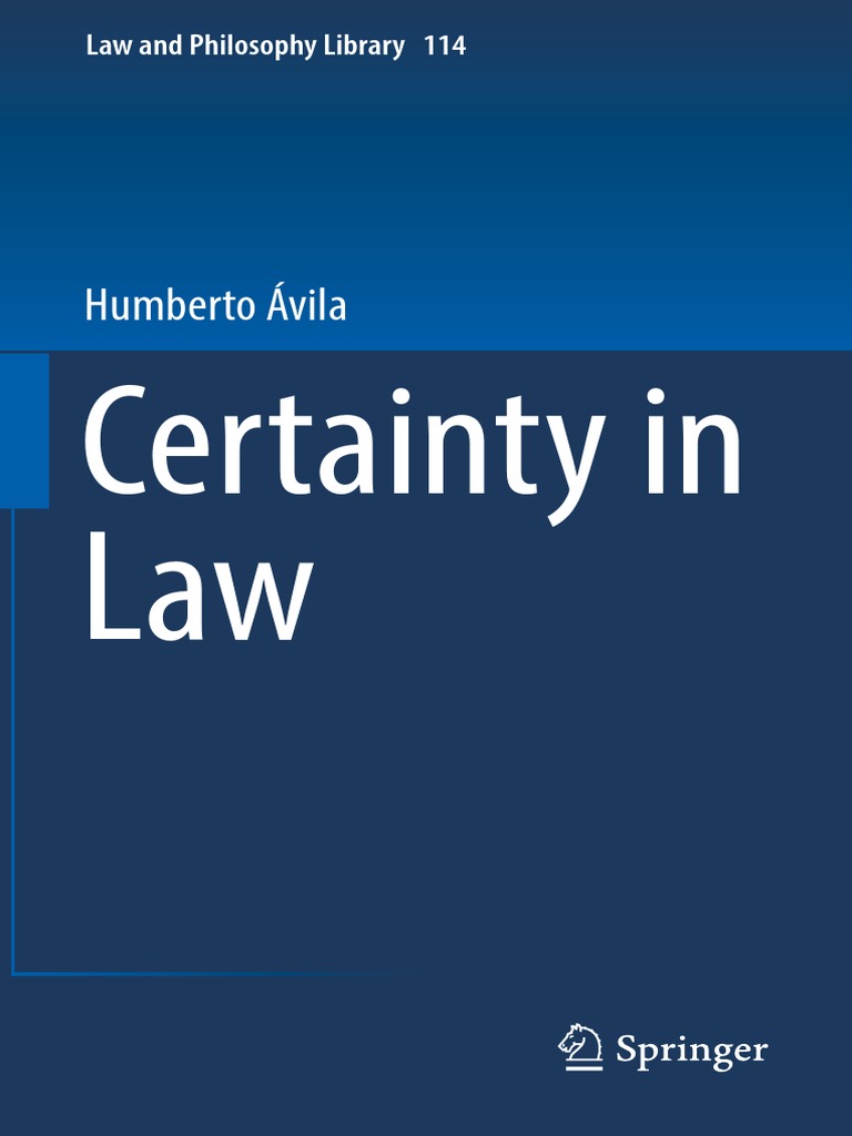 Certainty in Law: Humberto Ávila | PDF | Justice | Crime & Violence