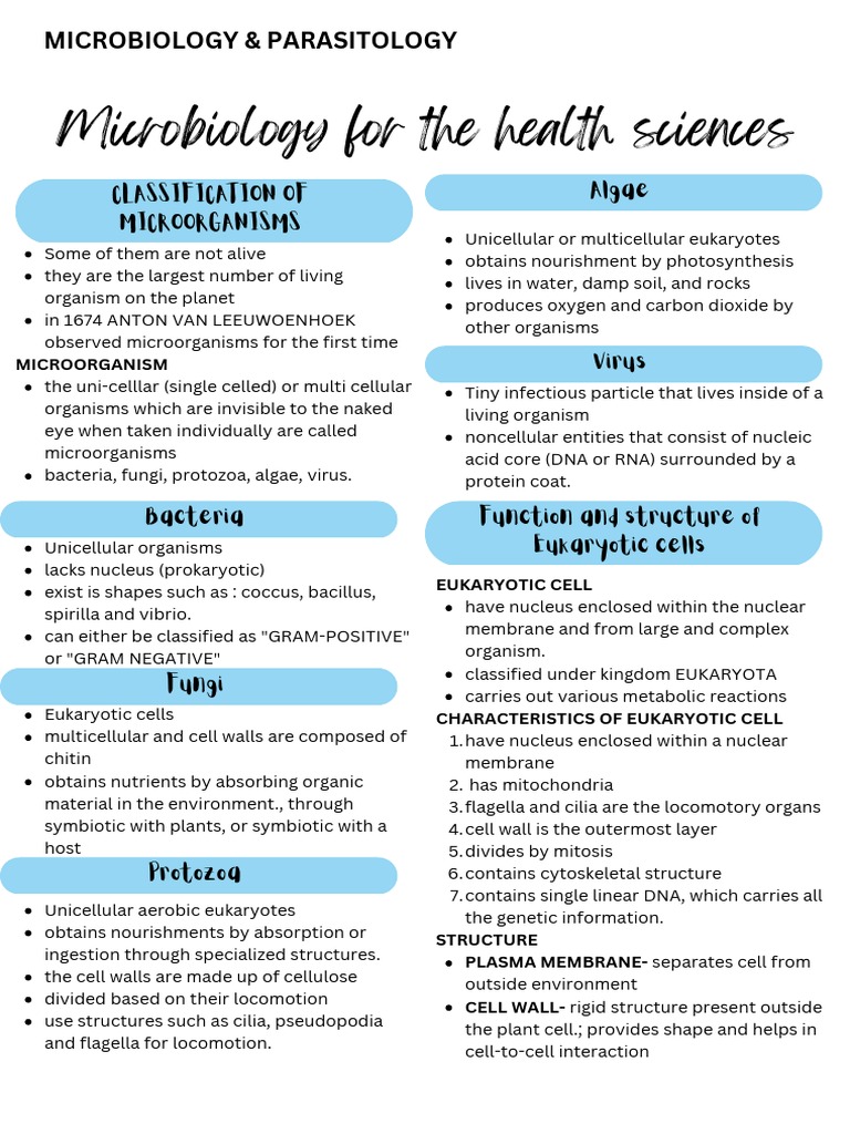 Microbiology & Parasitology 2 | PDF | Cell (Biology) | Eukaryotes