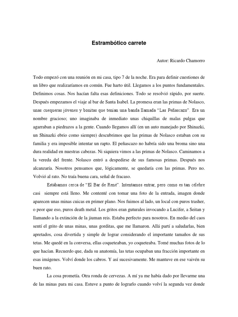 Estrambótico Carrete Por Ricardo Chamorro | PDF