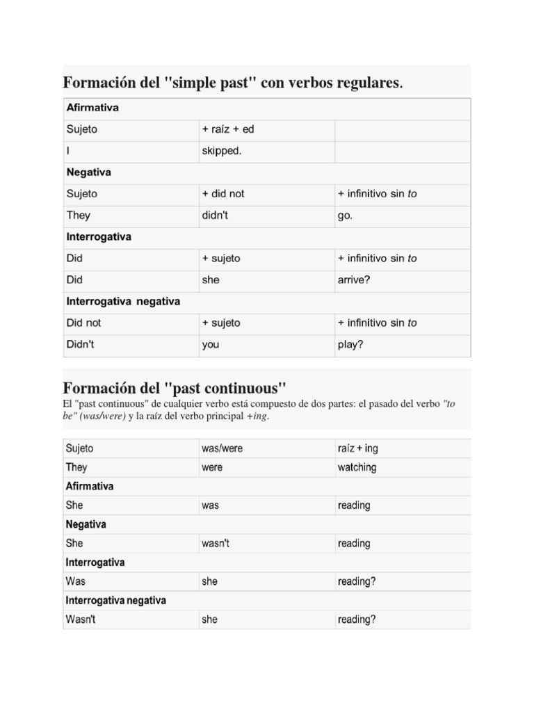 SIMPLE PAST and CONTINUOUS PAST TEST | PDF