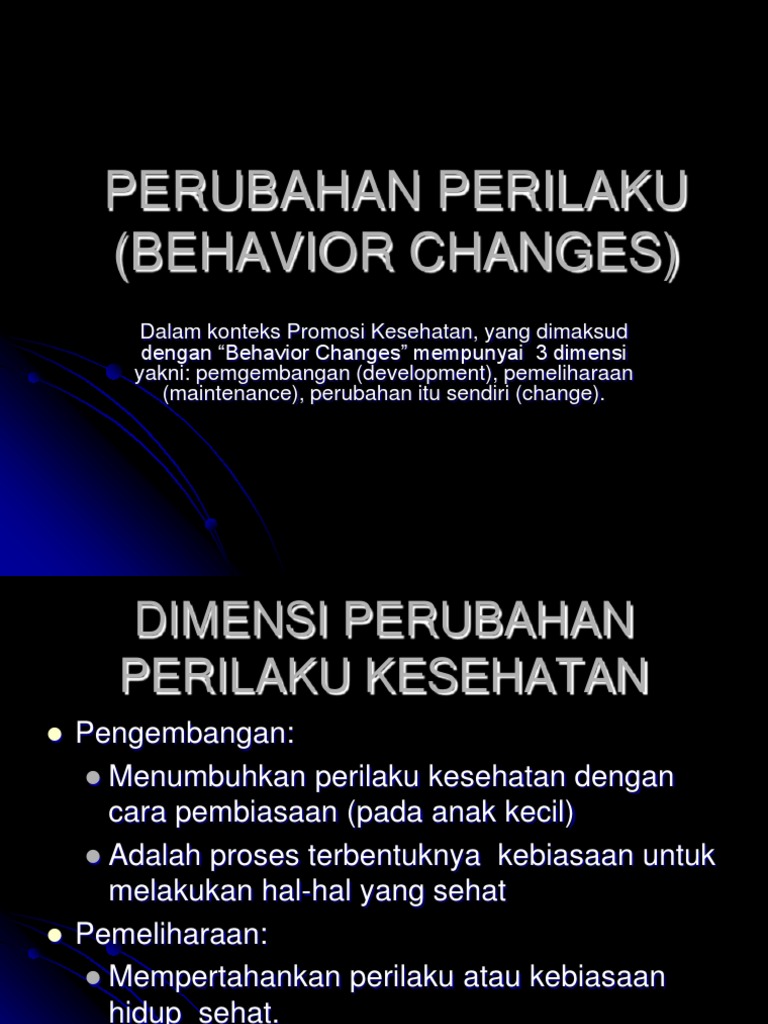 Perubahan Perilaku | PDF | Sains & Matematika