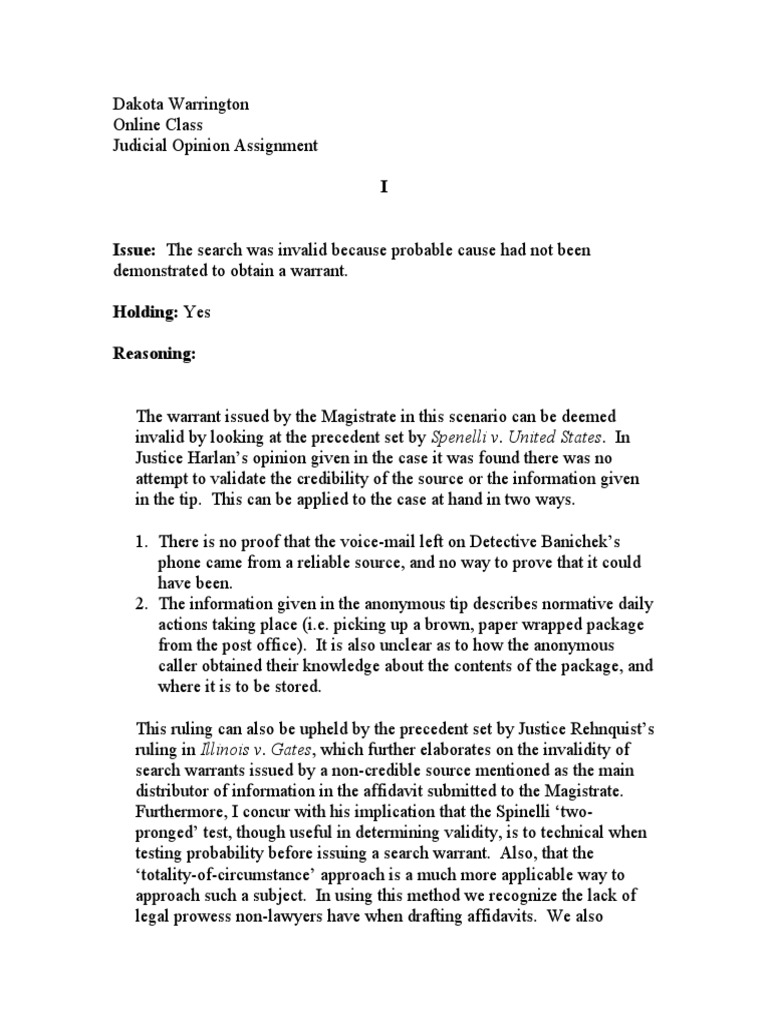 Judicial Opinion | PDF | Search Warrant | Supreme Court Of The United ...
