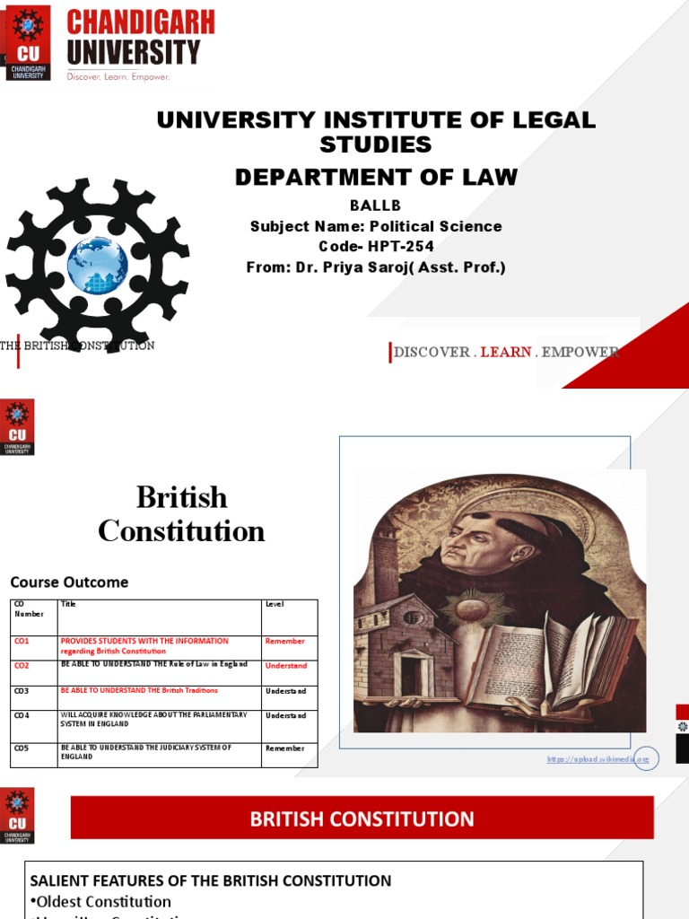 Sem-4 British Constitution | PDF | Constitution | Constitution Of The ...