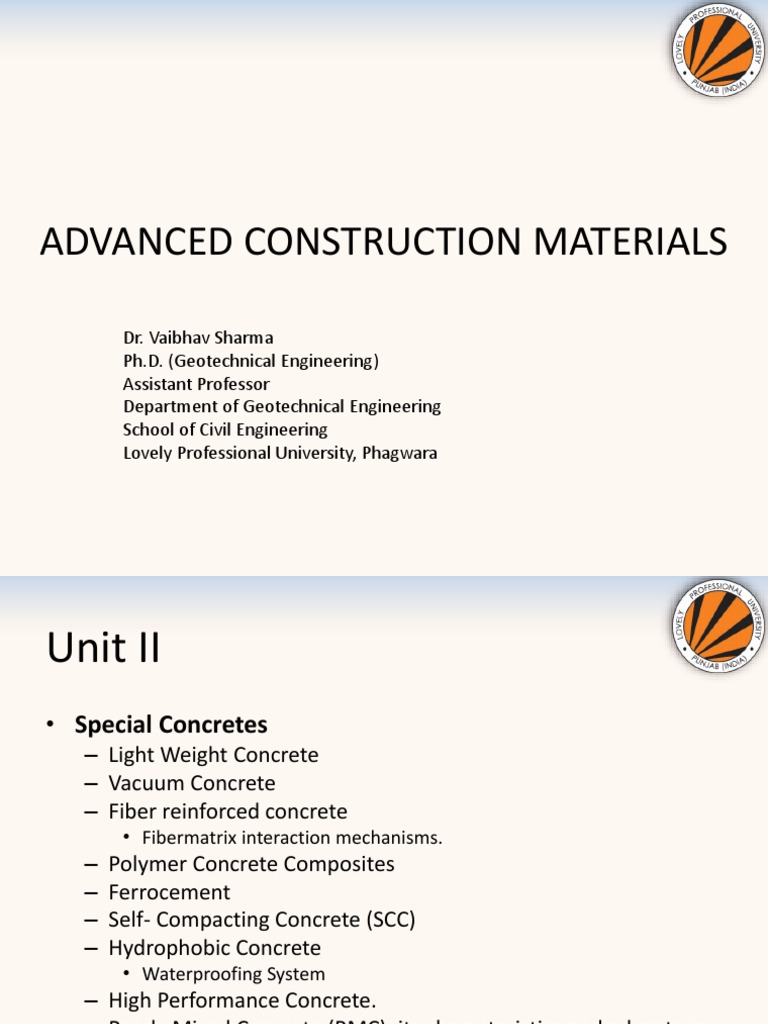 Unit 2a | PDF | Concrete | Composite Material