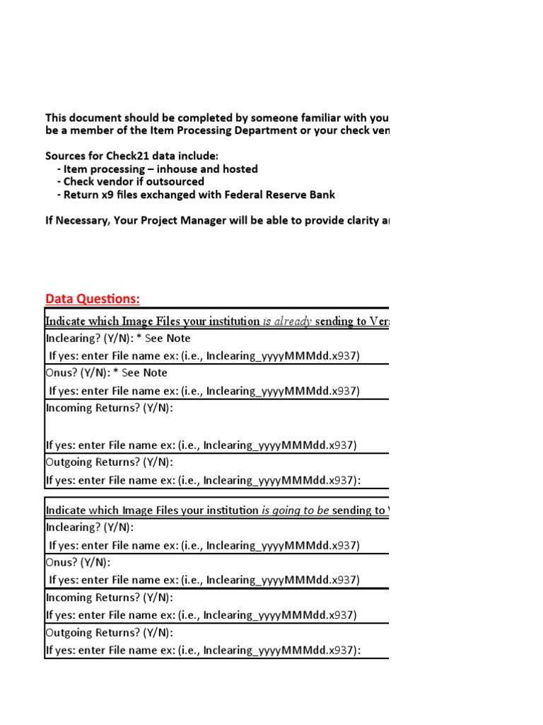 Check21 Integration Data Submission Guide | PDF | Deposit Account ...