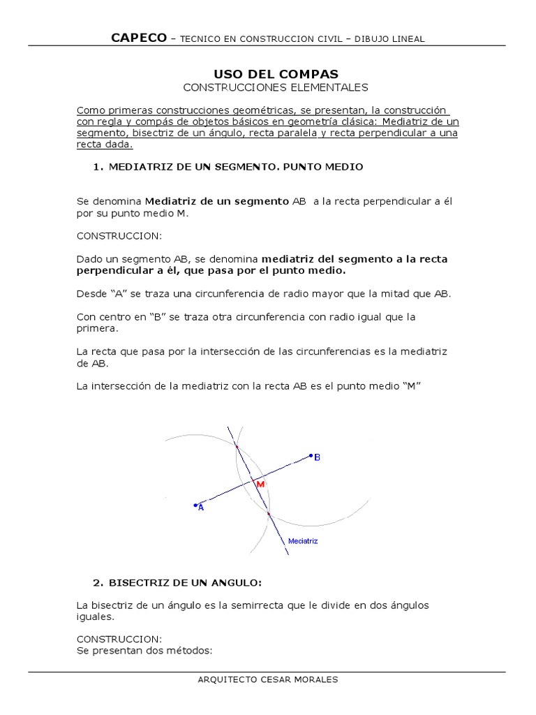 Construcciones Elemntales Con Compas | PDF | Geometría euclidiana ...