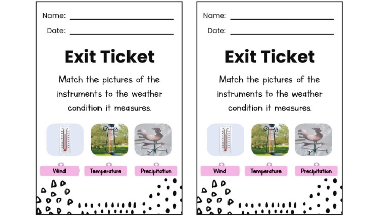 Exit Ticket Weather Tools | PDF