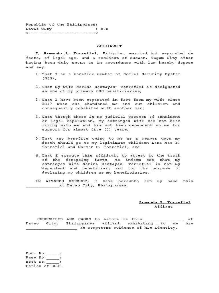 SSS_affidavit | PDF