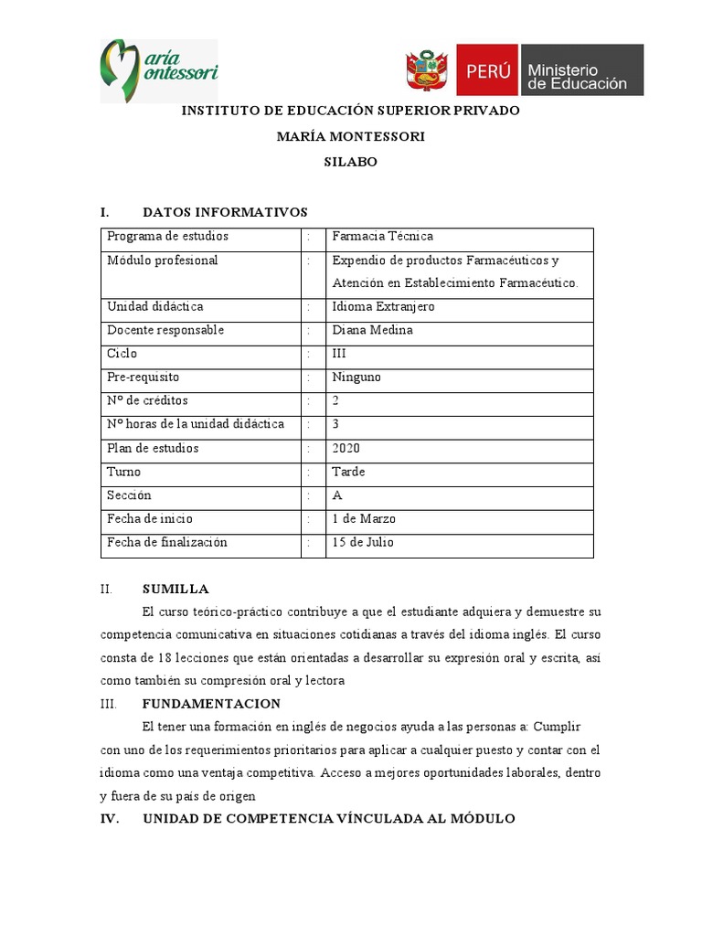 Curso de Inglés para Farmacia Técnica | PDF | Farmacéutico | Farmacia