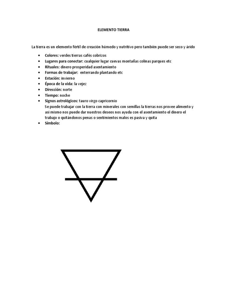 Elemento Tierra | PDF
