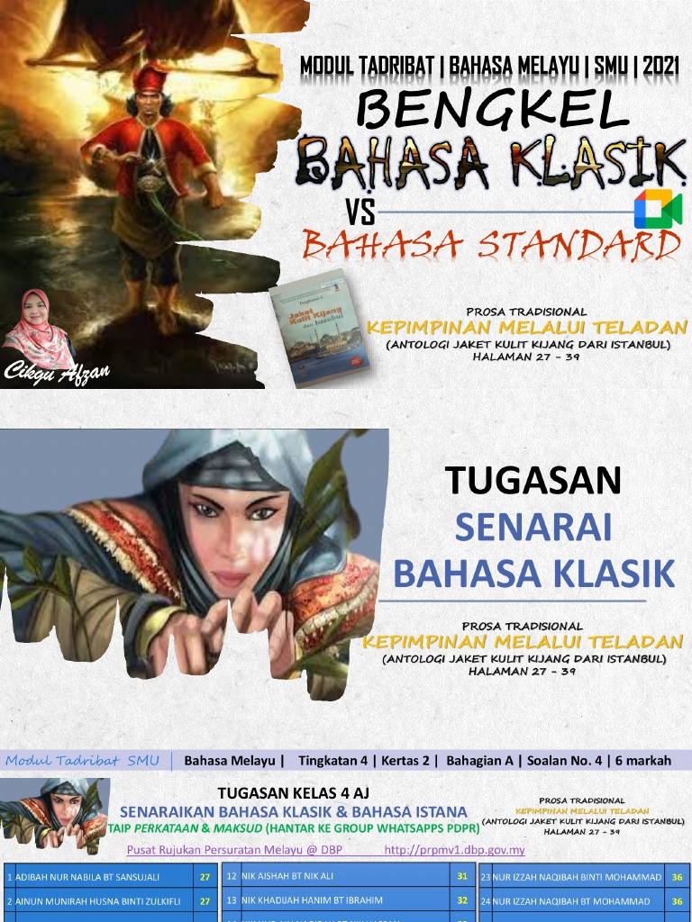 Teknik Skor Markah Penuh Bahasa Melayu Standard Klasik SPM 2021 | PDF