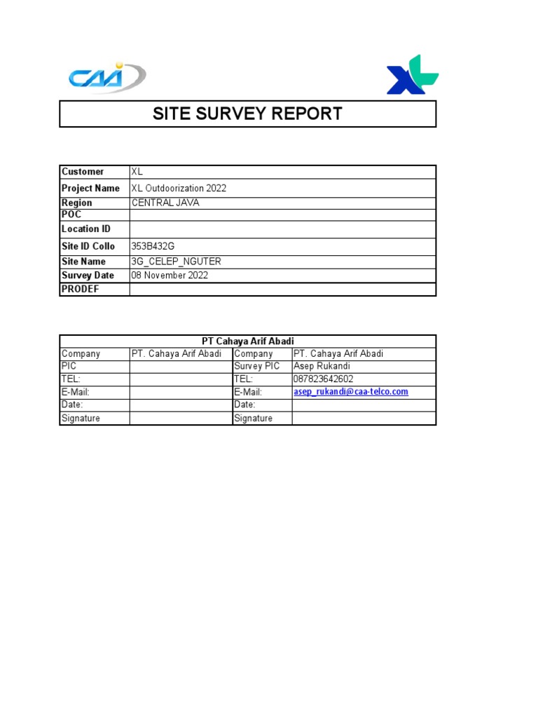 Site Survey Report: Customer Project Name Region POC Location ID Site ...