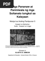 Araling Panlipunan 5: Mga Digmaang Moro | PDF