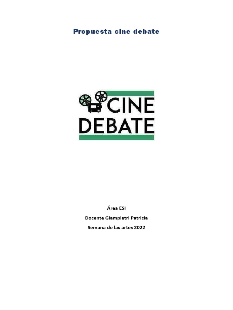 Cine debate 2019 | PDF | La dependencia de sustancias | Comportamiento