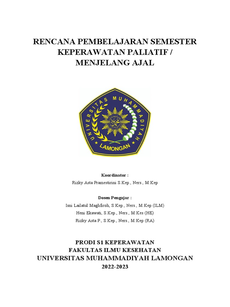 RPS Keperawatan Paliatif Ganjil (2022-2023) | PDF