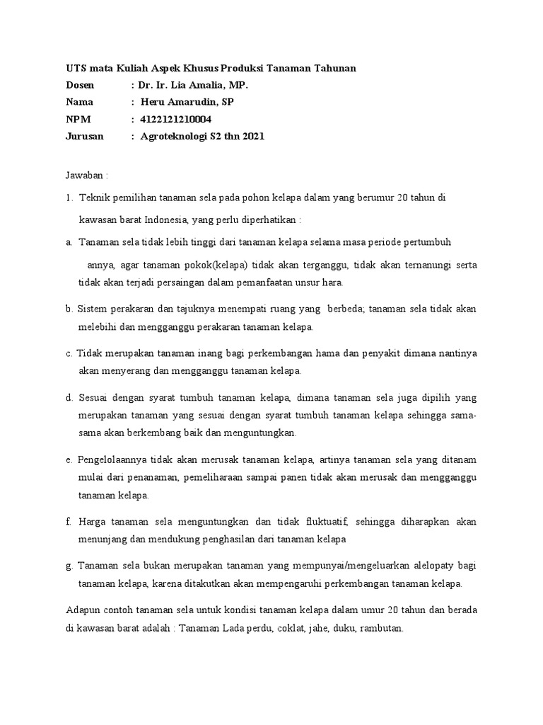 UTS - Heru Amarudin - AKPTT - DR - Ir.Lia Amalia, MP. | PDF