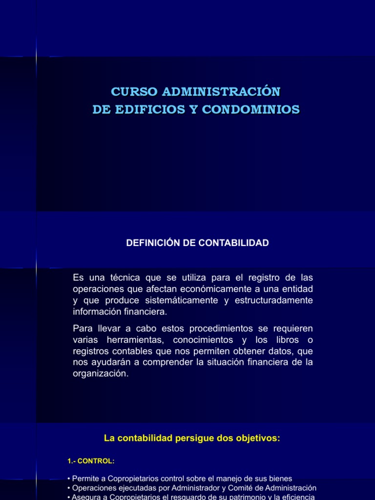Contabilidad en La Administracion de Edificios | PDF | Contabilidad ...