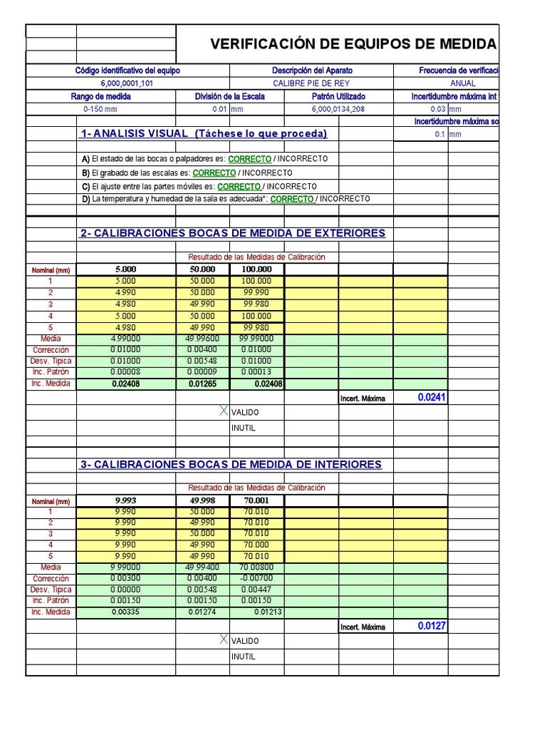 Copia de 60000001101 - Pie de Rey | PDF | Calibración | Instrumento de ...