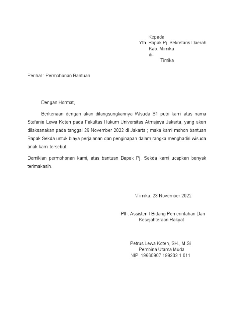 Surat Permohonan | PDF