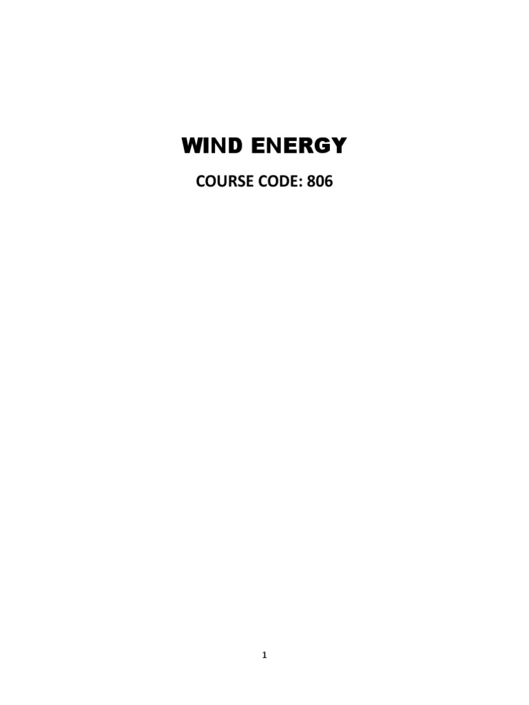 Wind Energy | PDF | Wind Turbine | Wind Power