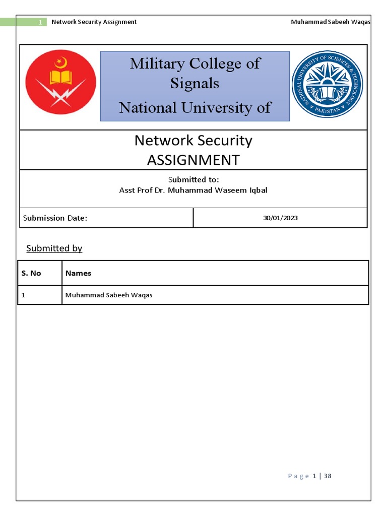 Network Security Assignment Pdf Public Key Cryptography Encryption 