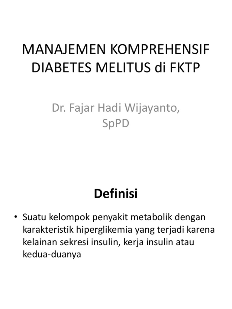 MATERI DM Dr. FAJAR HADI W, SPPD | PDF