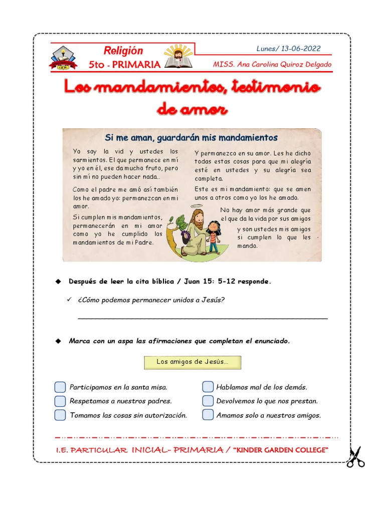 RELIG.-5TO - FICHA - RELIG.-5TO - FICHA -