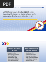 ARTA Citizen - S Charter Presentation | PDF | Specification (Technical ...