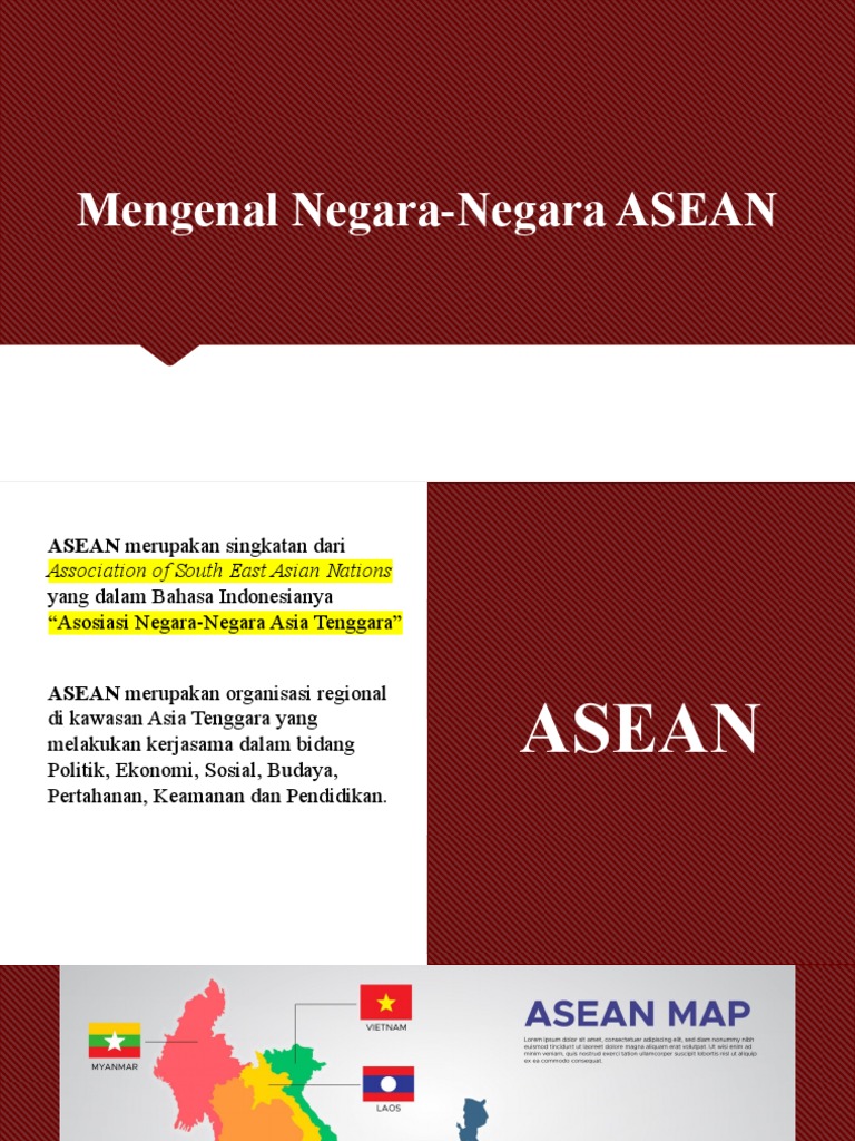 Contoh PPT Mengenal Negara-Negara ASEAN Kls 8 | PDF