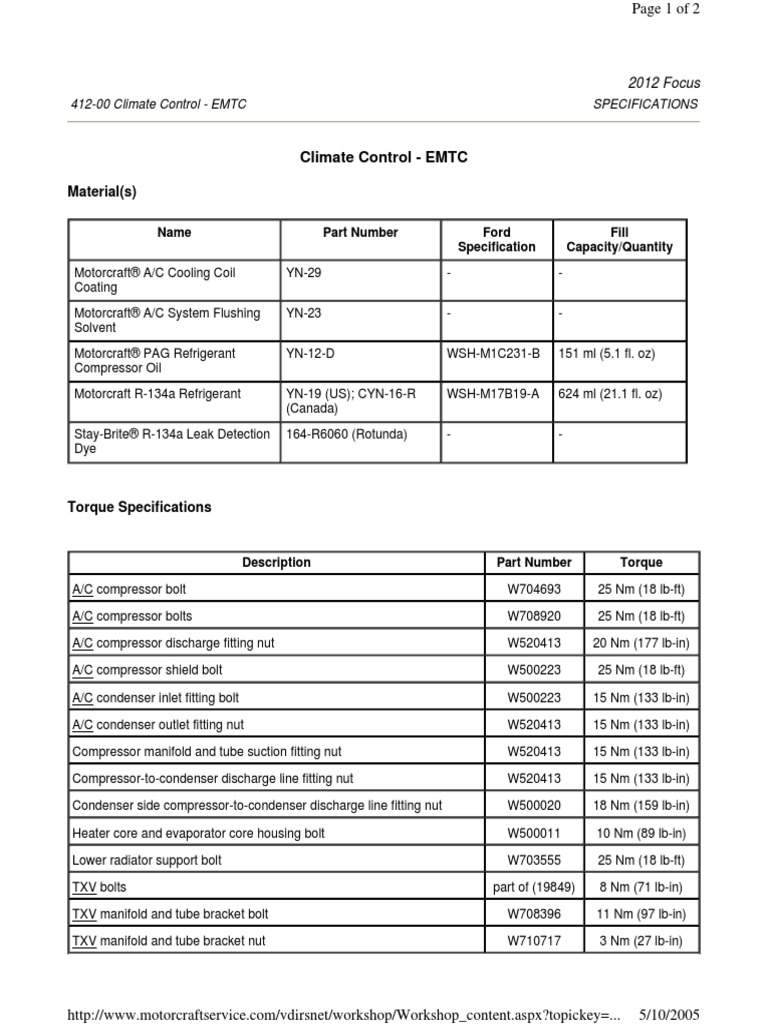 412-00 Climate Control - EMTC | PDF | Air Conditioning | Gases