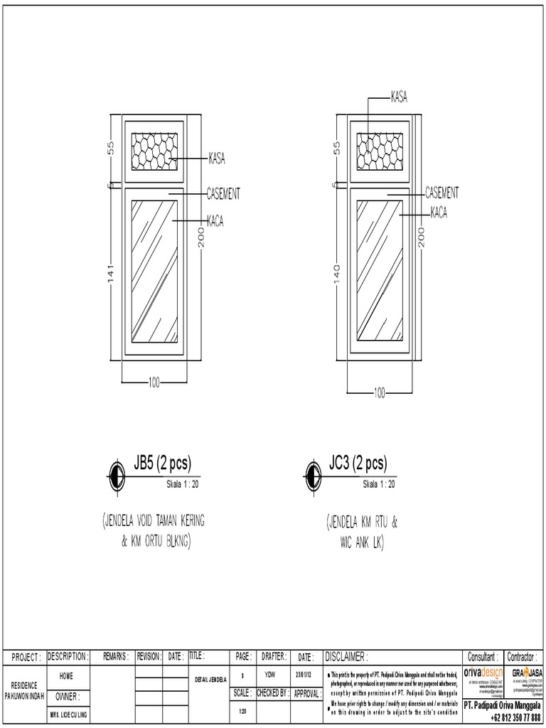 JC3 (2 PCS) JB5 (2 PCS) : Contractor: Consultant | PDF