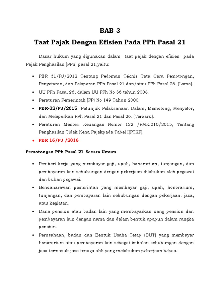 Taat Pajak Dengan Efisien Pada PPH 21 | PDF
