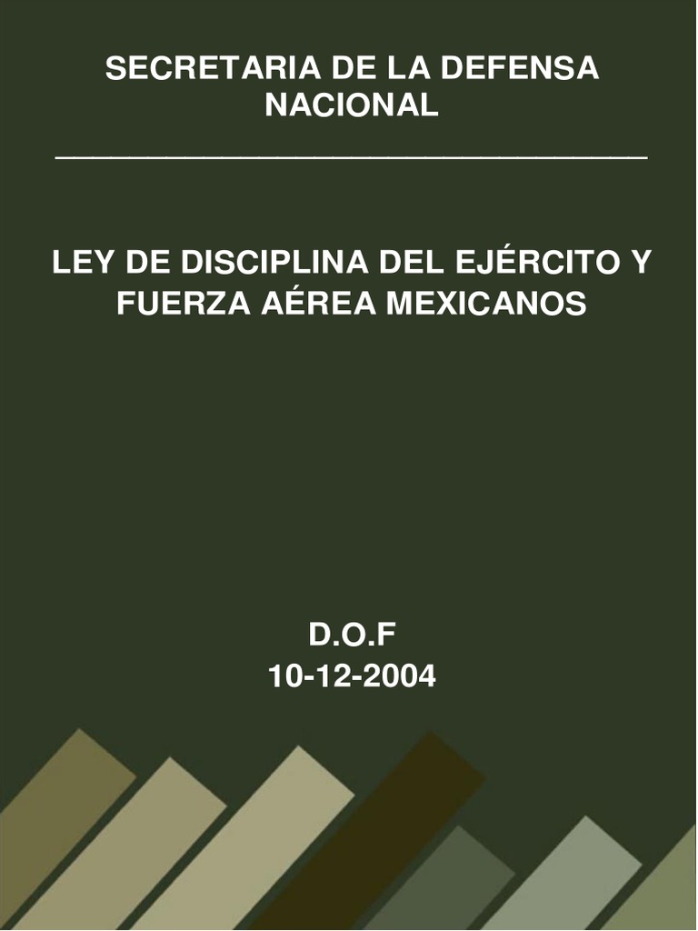 Ley de Disciplina Militar 2024 | PDF | México | Disciplinas